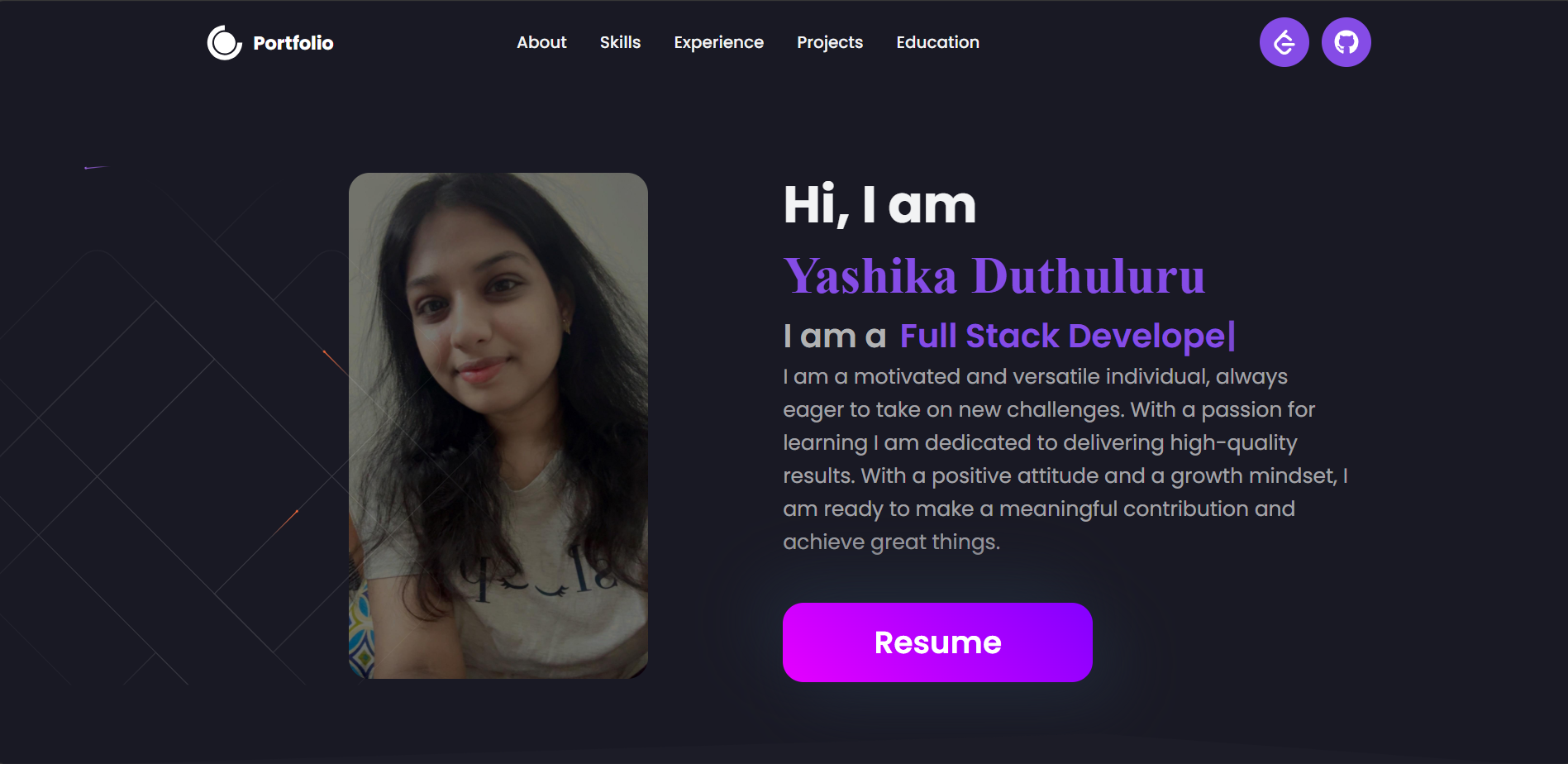Yashika's Portfolio